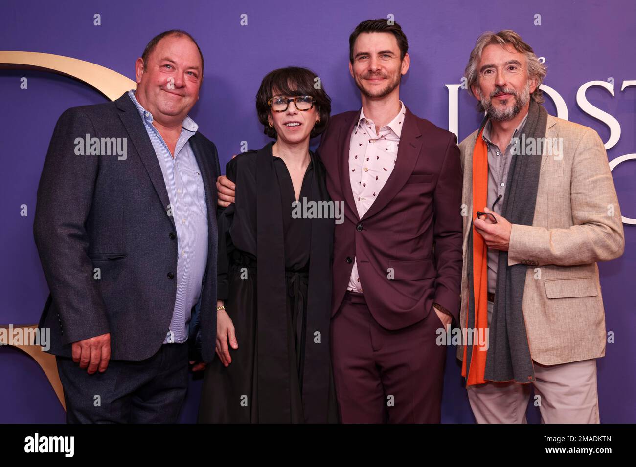 Mark Addy, from left, Sally Hawkins, Harry Lloyd and Steve Coogan pose ...