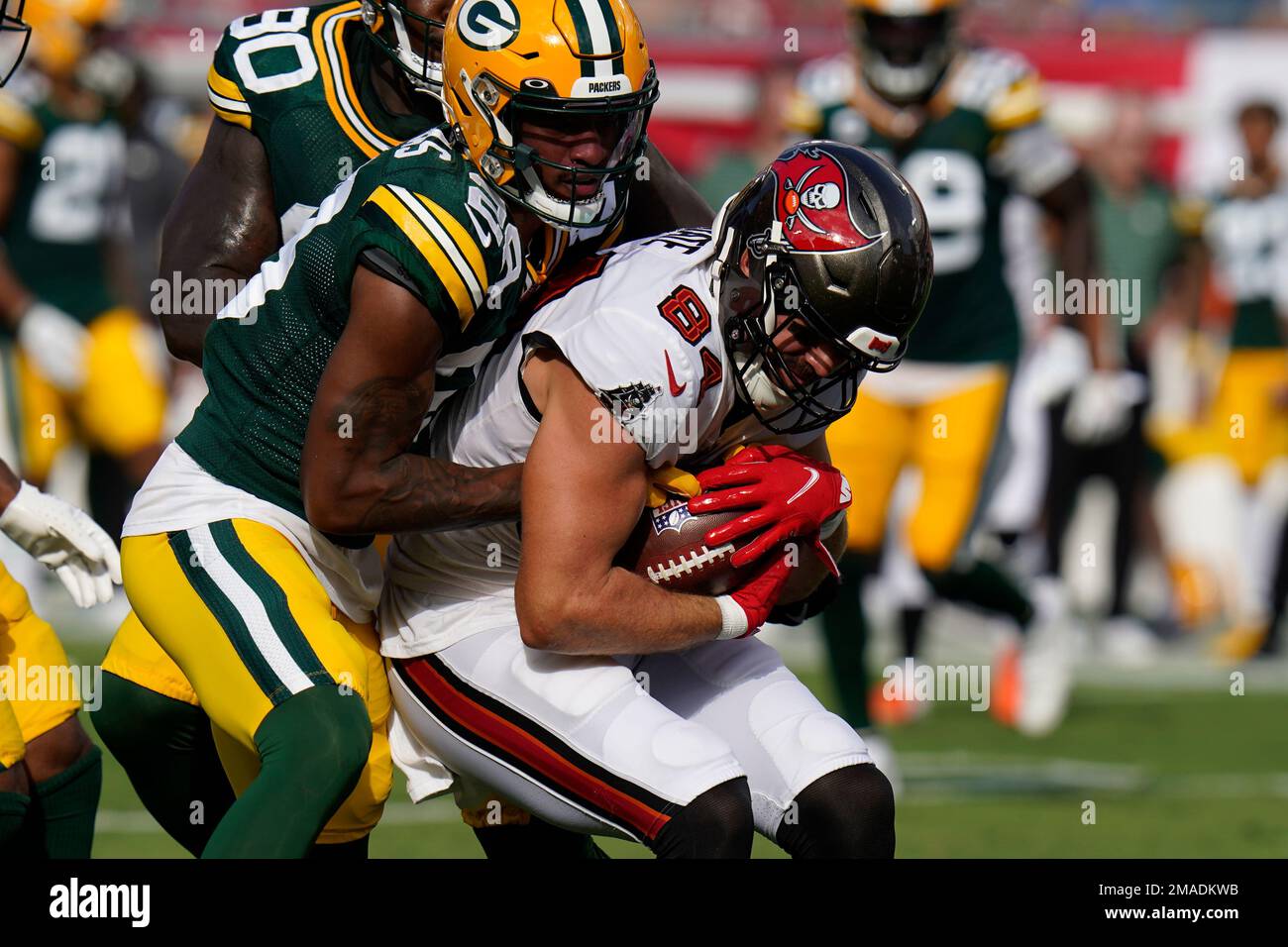 Green Bay Packers cornerback Rasul Douglas (29) stops Tampa Bay ...