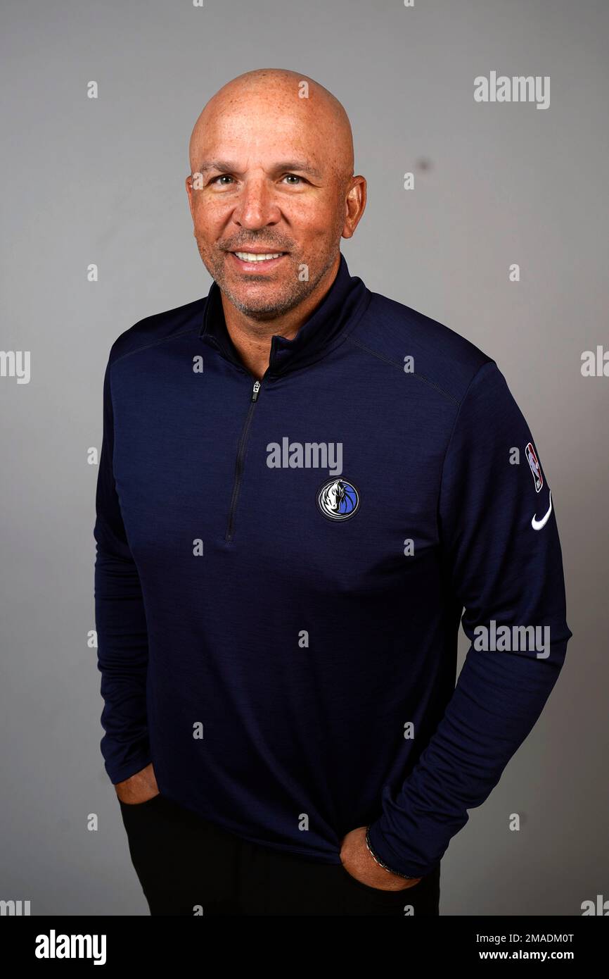Dallas Mavericks head coach Jason Kidd poses for a photo during an NBA ...