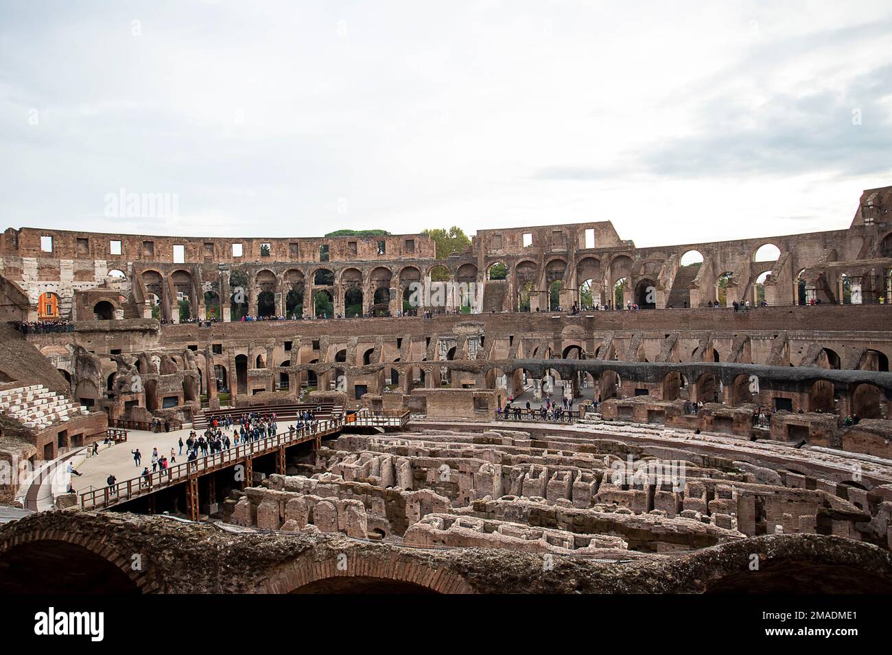 The Upper bowl of the Colosseum in Rome Stock Photo - Alamy