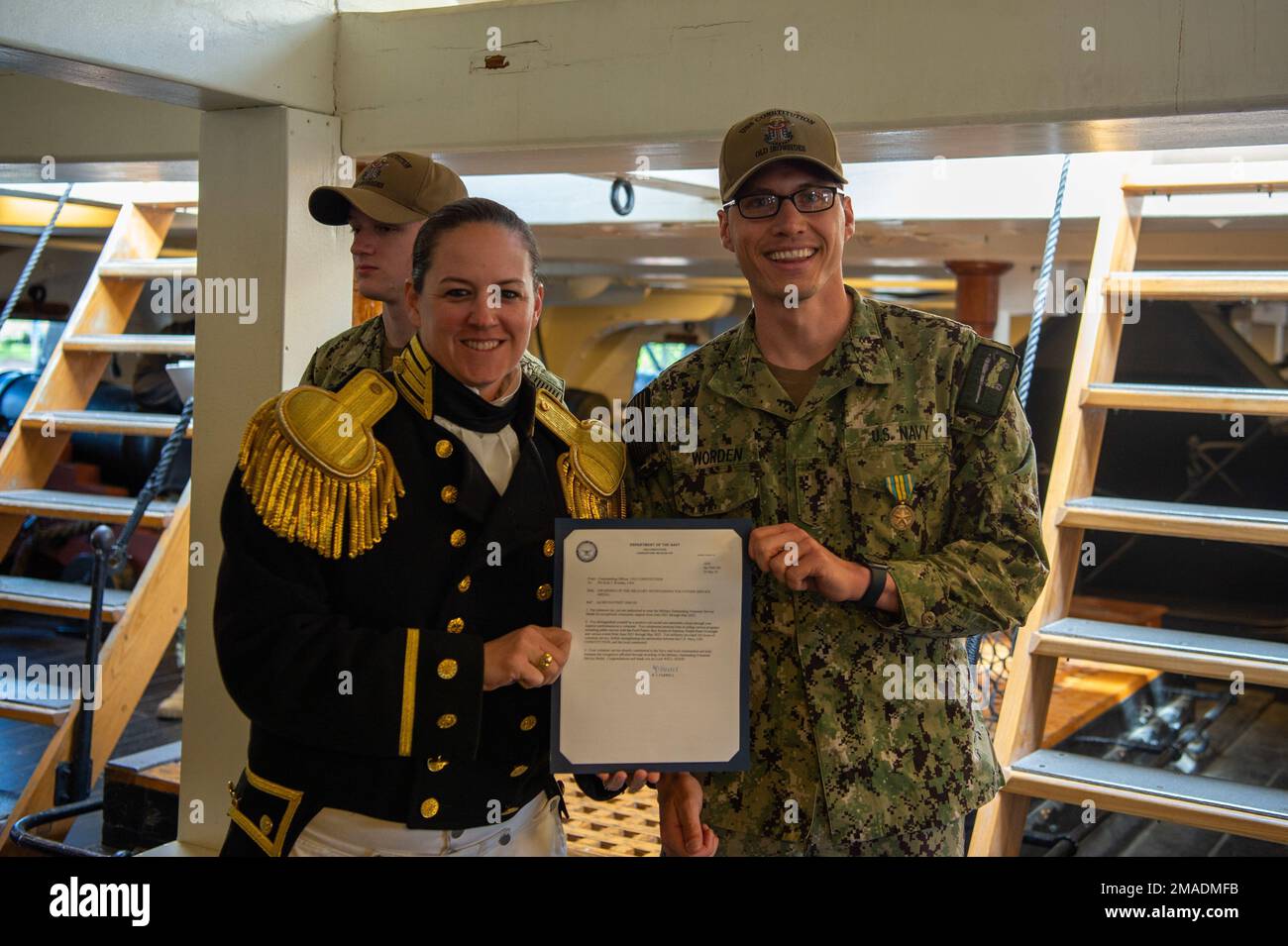 Boston (May 26, 2022) U.S. Navy Seaman Kyle Worden, was awarded the ...