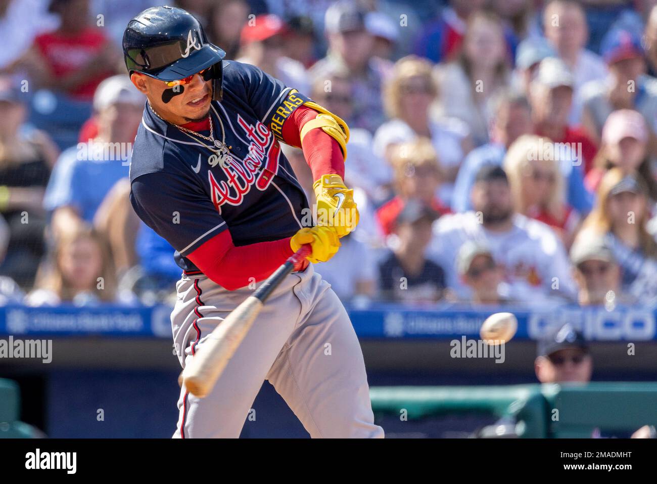 Atlanta Braves' William Contreras (24) in action during a baseball game ...