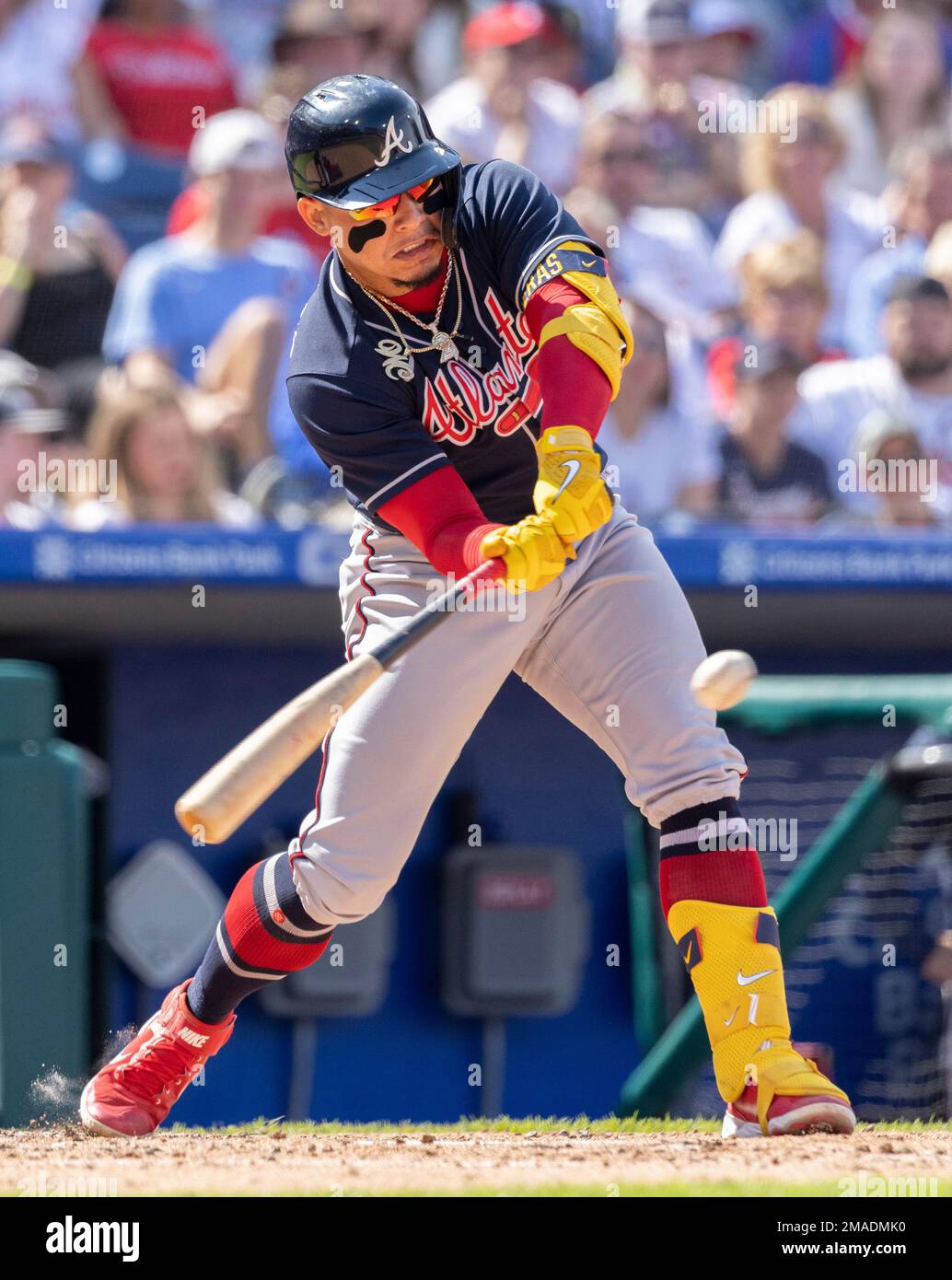 Atlanta Braves' William Contreras (24) in action during a baseball game ...