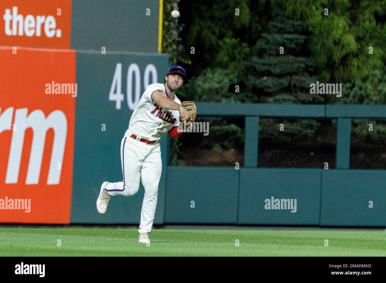 Philadelphia Phillies center fielder Matt Vierling (19) in action ...