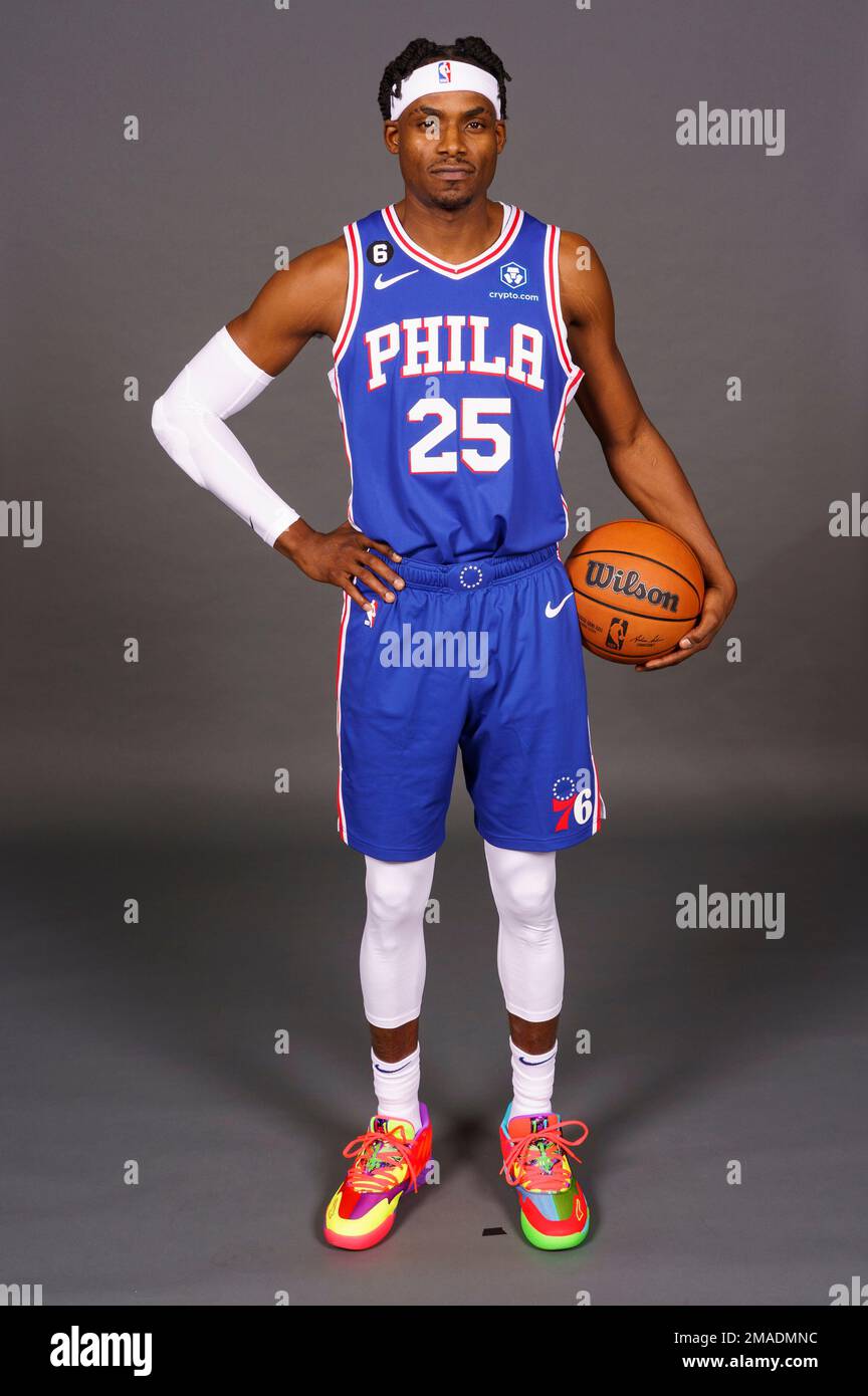 Philadelphia 76ers' Danuel House Jr. poses for a photograph during ...