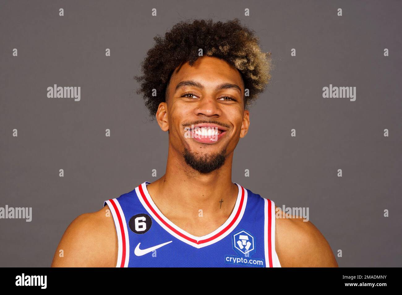 Philadelphia 76ers' Charlie Brown Jr. poses for a photograph during ...