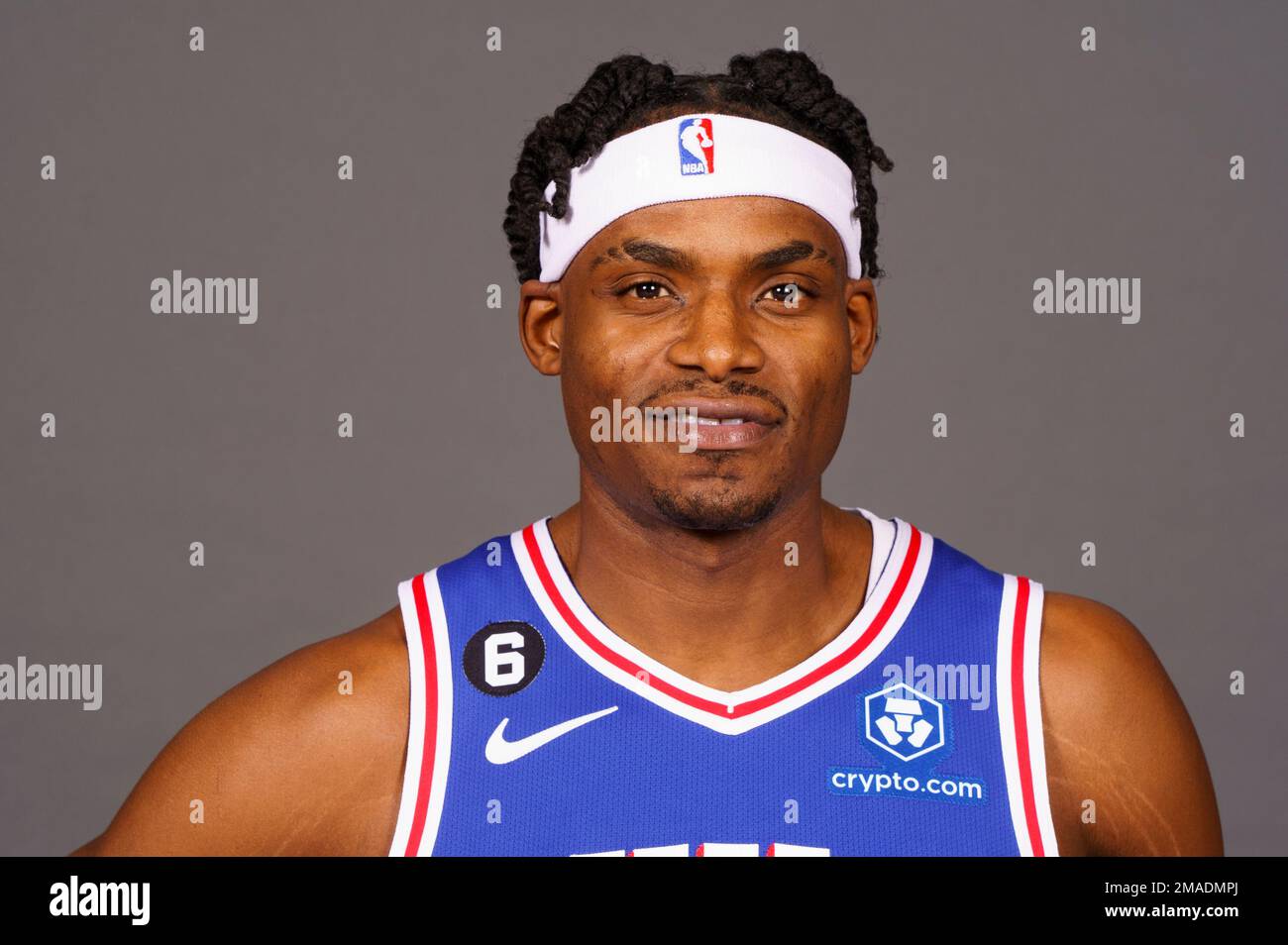 Philadelphia 76ers' Danuel House Jr. poses for a photograph during ...