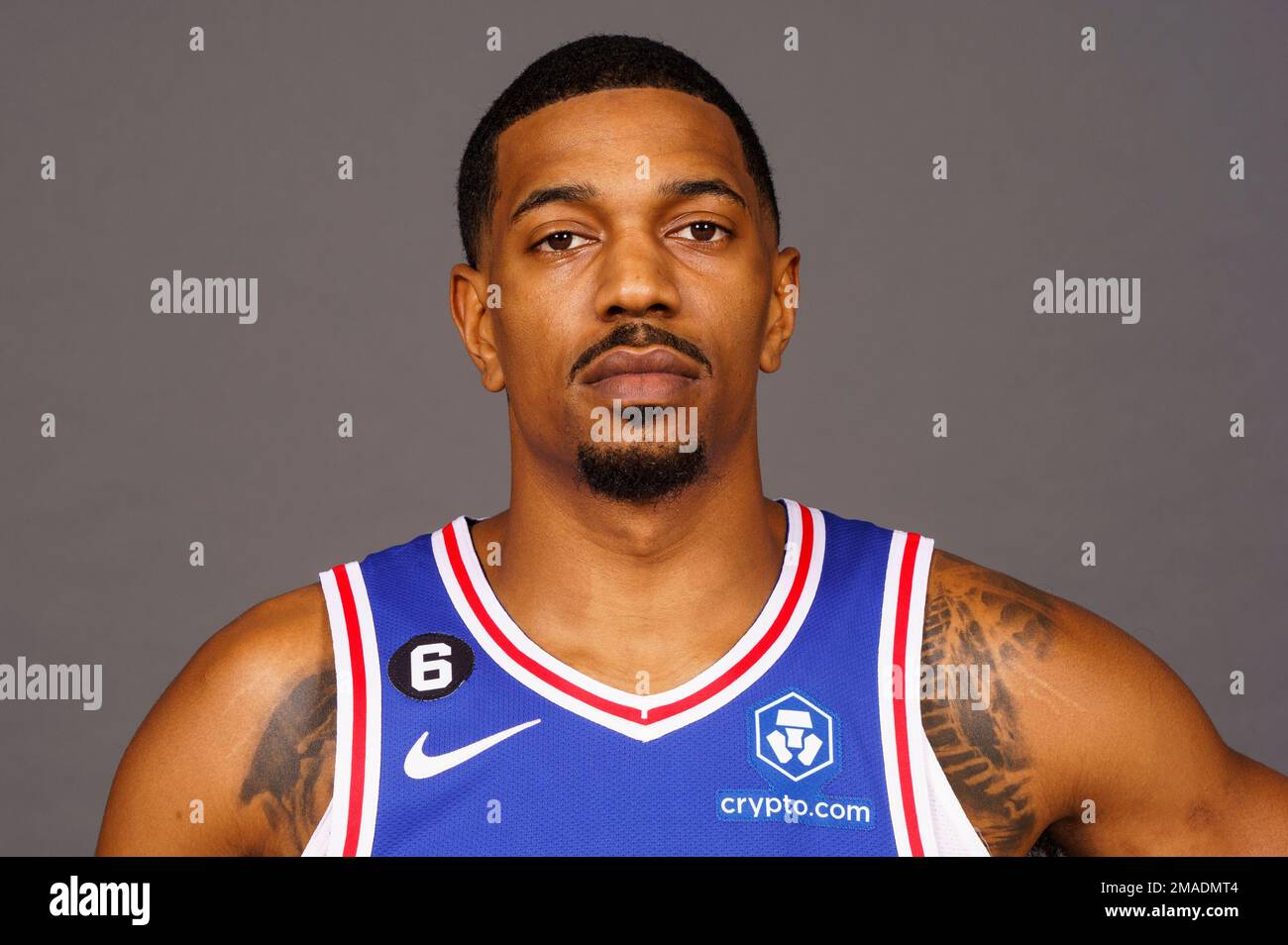 Philadelphia 76ers' De'Anthony Melton poses for a photograph during ...