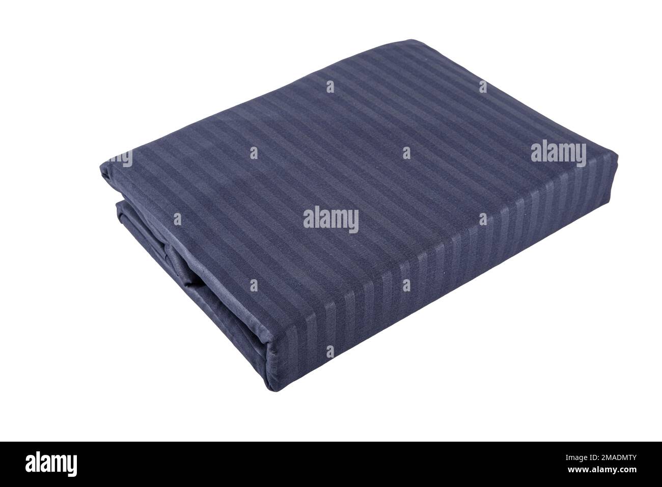 Linens set. Bedding set isolated on white. Set with stacks of clean bed ...