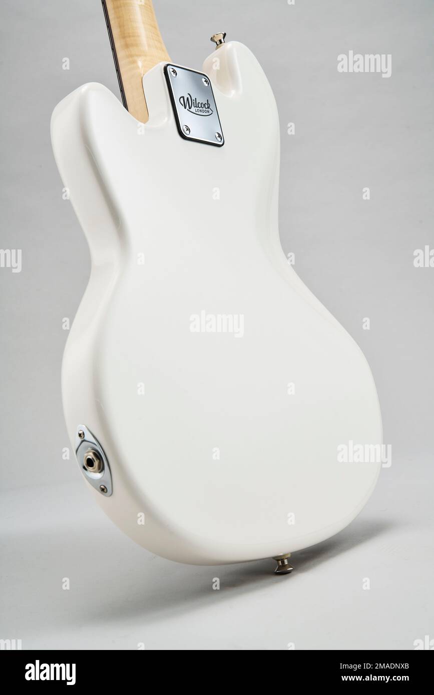 Wilcock Darkstar bass guitar Stock Photo - Alamy