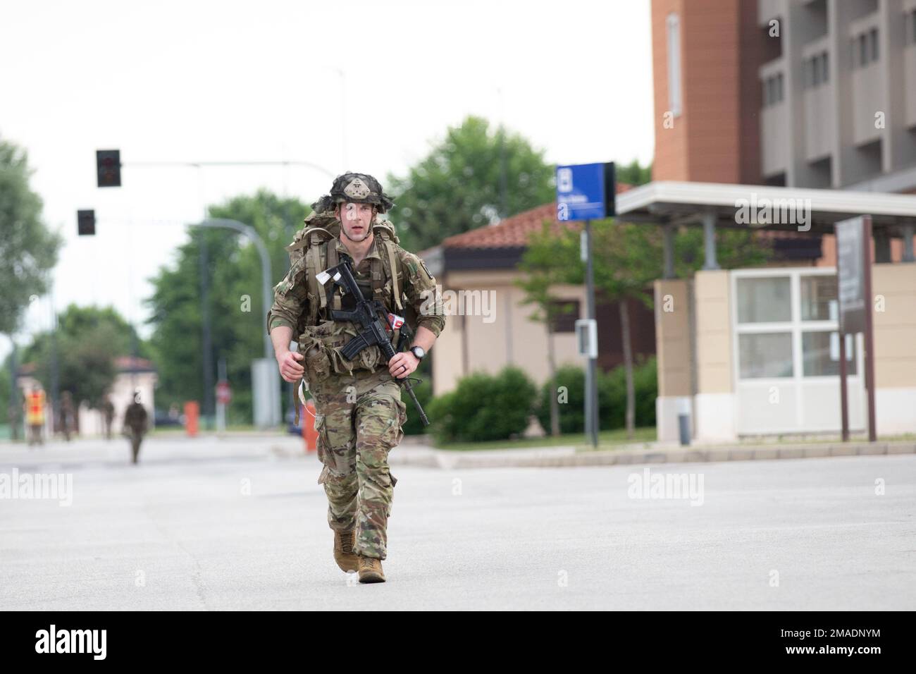 Sgt. Joseph Sanders finishes strong as he nears the finish line for the ...