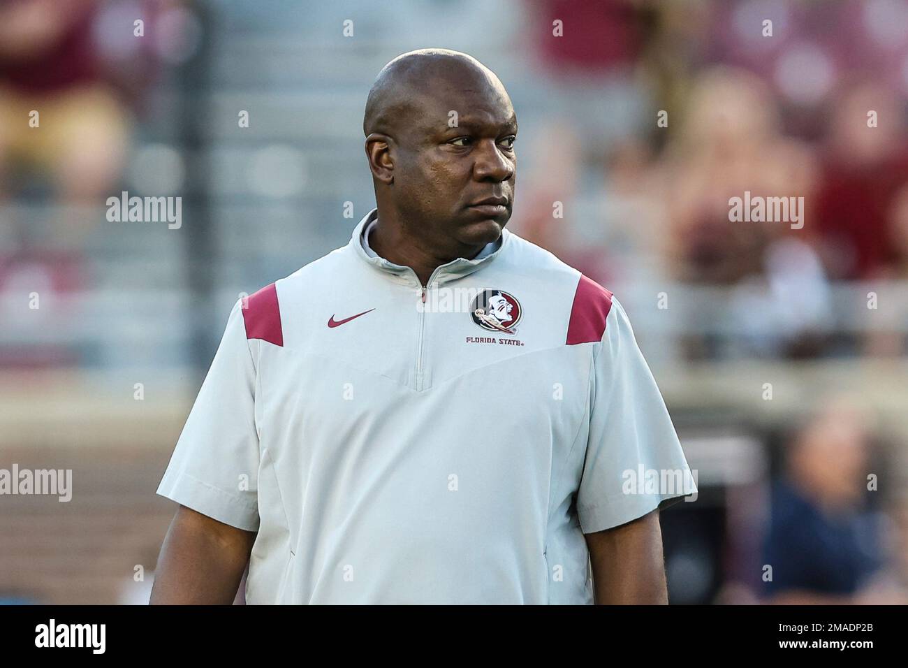 Florida State FSU running backs coach David Johnson walks the field ...