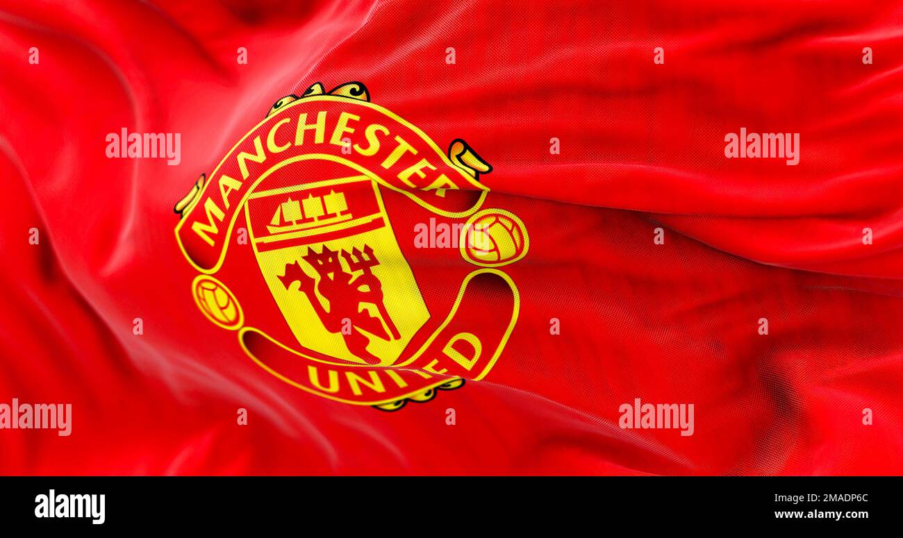 Manchester united flag logo symbol hi-res stock photography and images ...