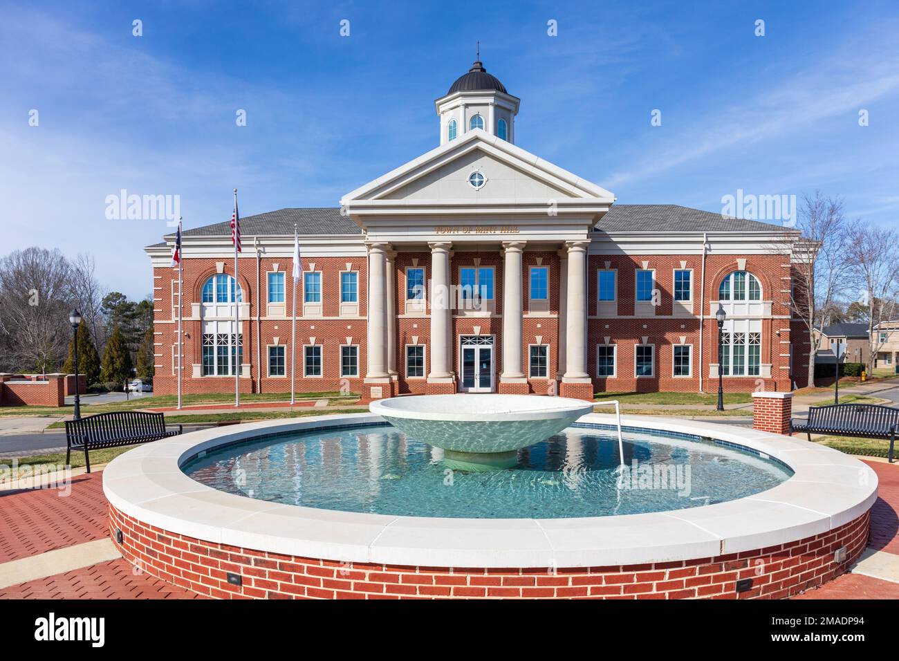 MINT HILL, NC, USA-15 JANUARY 2023: Mint Hill Town Hall, building with ...
