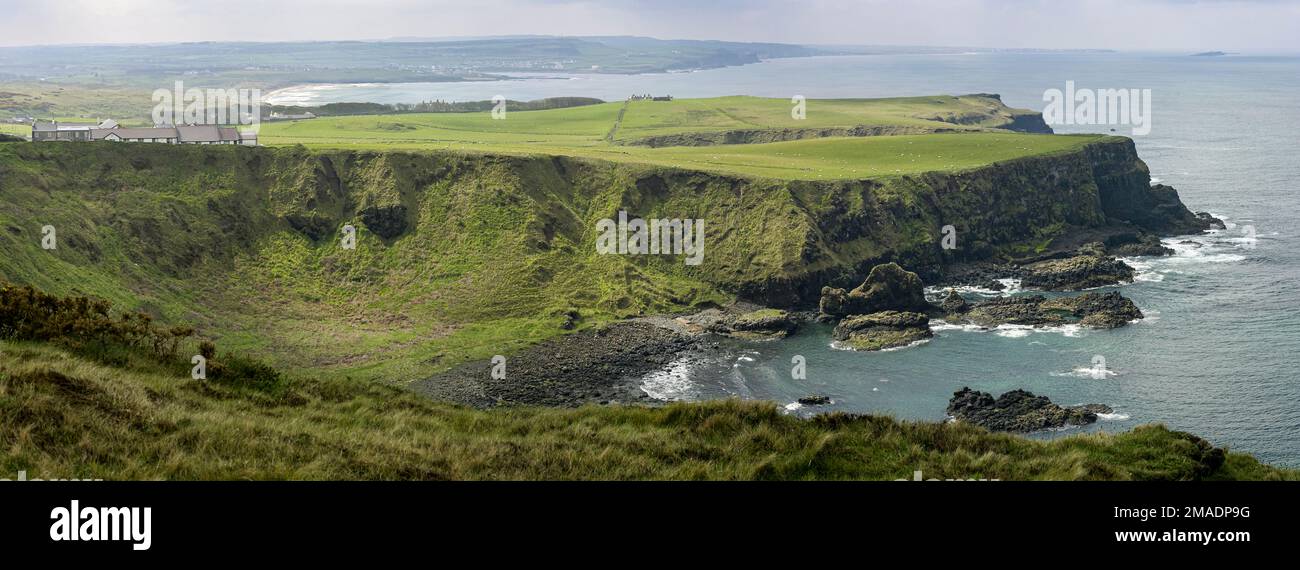 Ireland's Northern Coast Cliffs: The view to the west from the cliffs ...