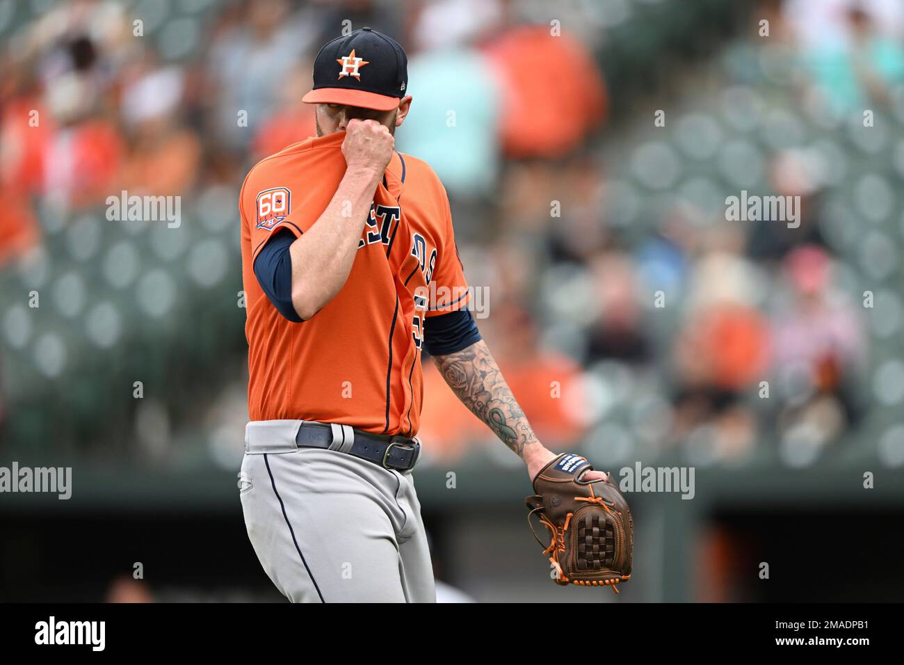 Houston Astros pitcher Ryan Pressly I a baseball game, Sunday, Sept. 25 ...