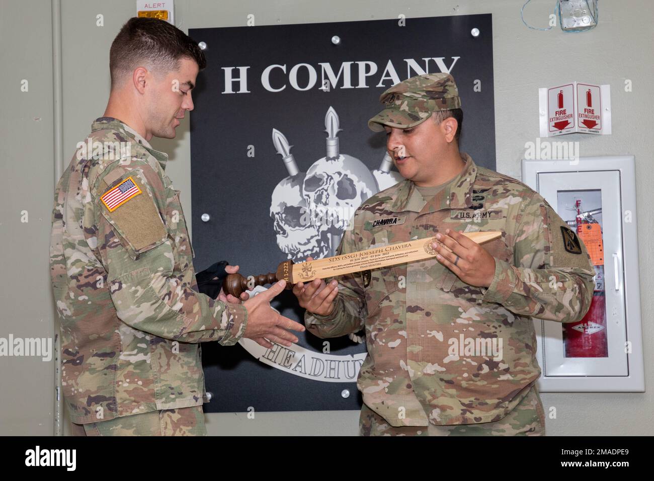 U.S. Army Capt. Brandon Link, commander of Company H, 1st Battalion ...