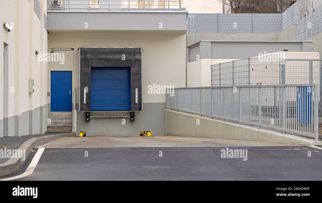 One Cargo Door Loading Ramp Dock at Factory Stock Photo - Alamy