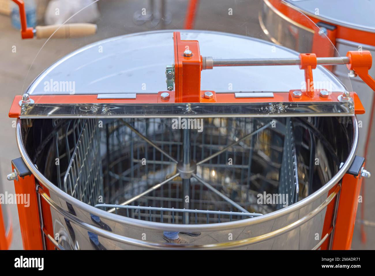 Hand Crank Honey Extractor Machine Stainless Steel Stock Photo - Alamy