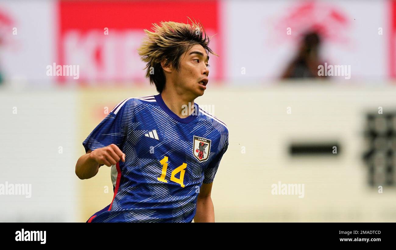 Japan's Junya Ito is pictured prior the international friendly soccer ...