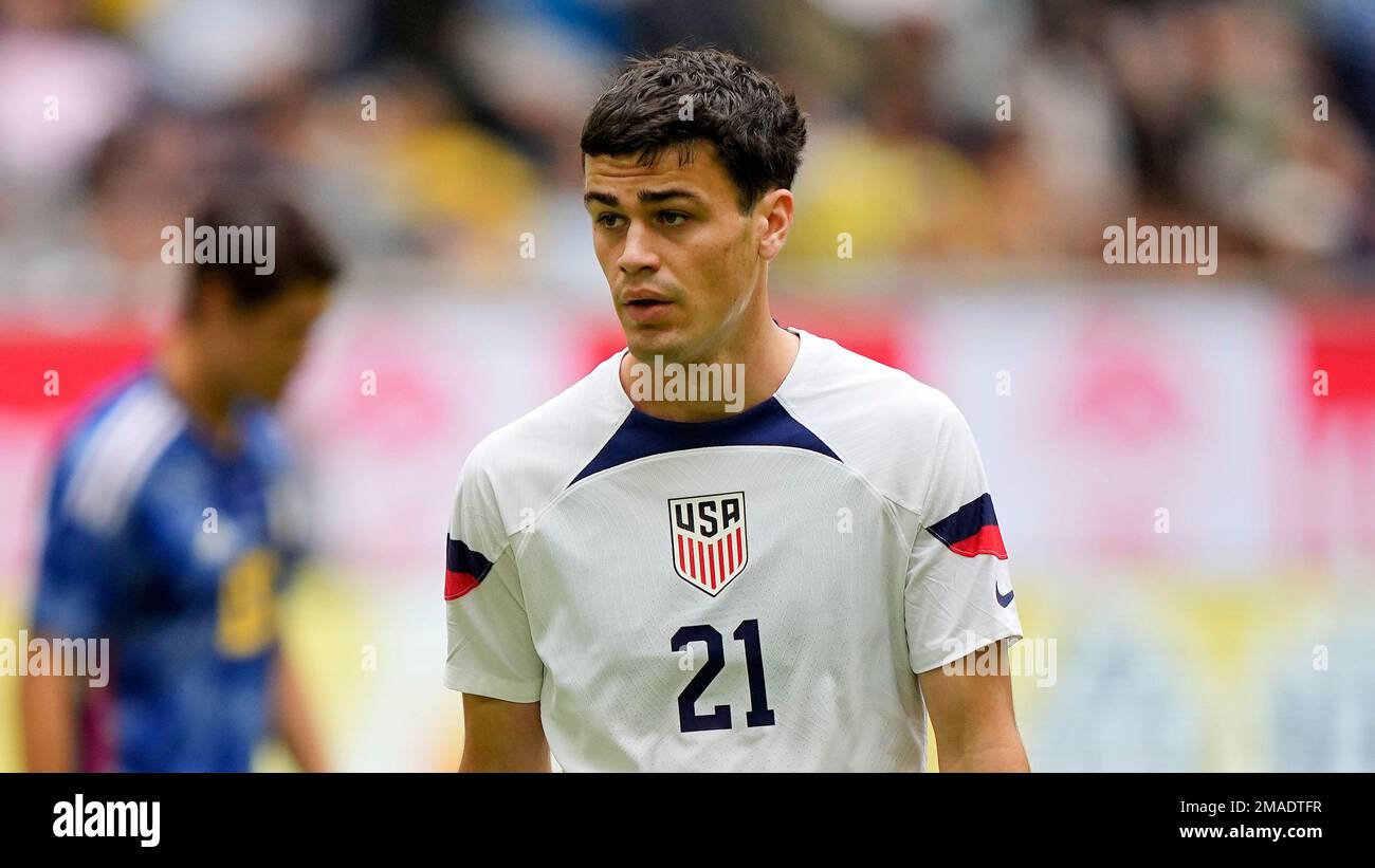 United States Giovanni Reyna is pictured prior the international ...