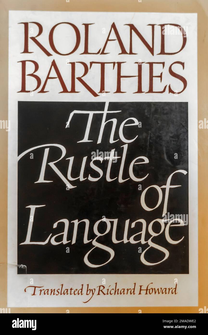 The rustle of language Book by Roland Barthes 1984 Stock Photo - Alamy