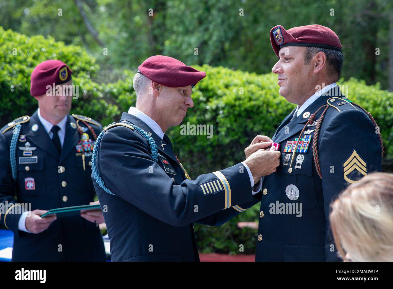 U.S. Army Col. Theodore W. Kleisner, left, Commander of 1st Brigade ...