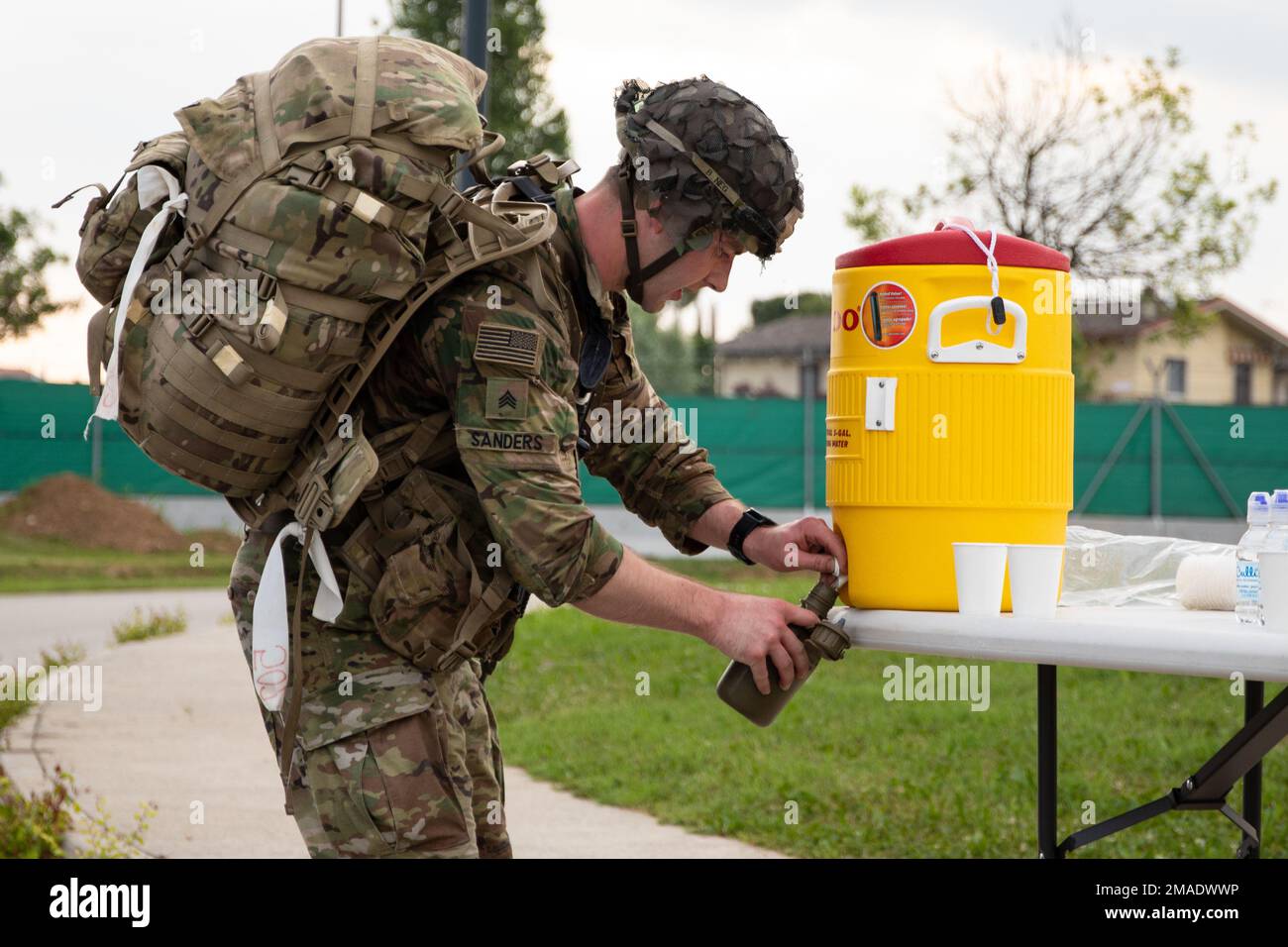 Sgt. Joseph Sanders, an airborne paratrooper assigned to the 173rd ...