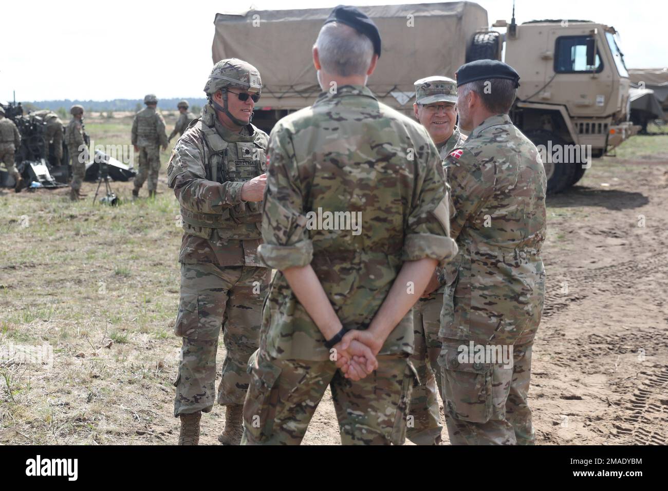 From left, U.S. Army Lt. Col. Mark Gorzynski, commander of the 119th ...