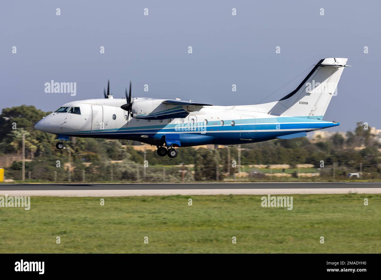 US Air Force Dornier C-146A Wolfhound (REG: 95-3058) landing runway 31 ...