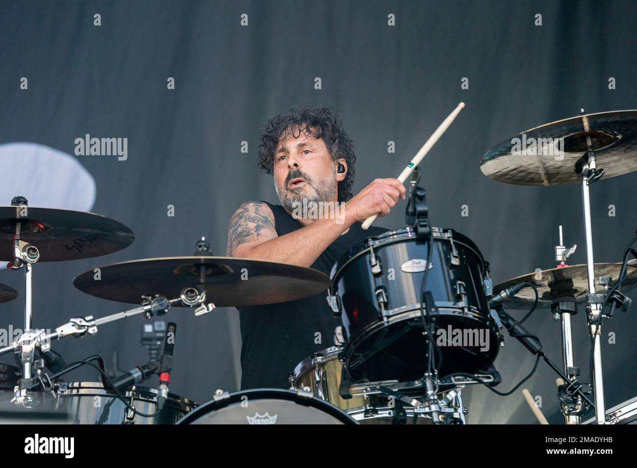 Tony Palermo of Papa Roach performs at the Louder Than Life Music ...