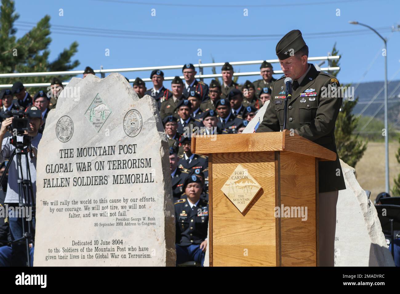 Maj. Gen. David Hodne, commanding general, 4th Infantry Division and ...