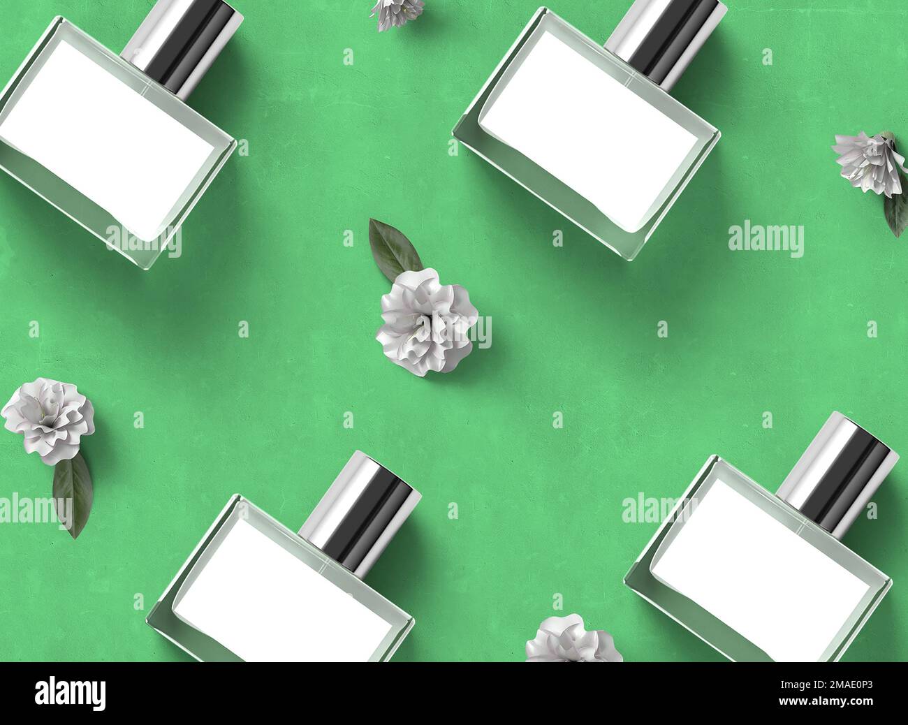 white frame of mockup with green background Stock Photo - Alamy