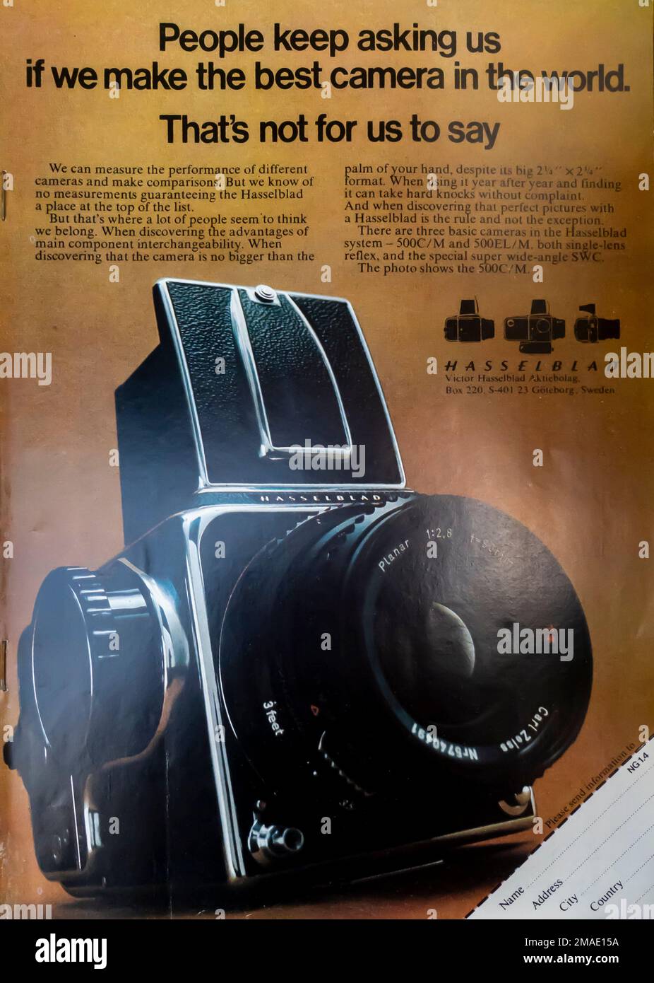 Hasselblad adverts hasselblad hi-res stock photography and images - Alamy