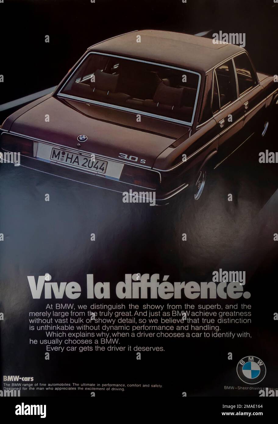 German cars adverts hi-res stock photography and images - Alamy