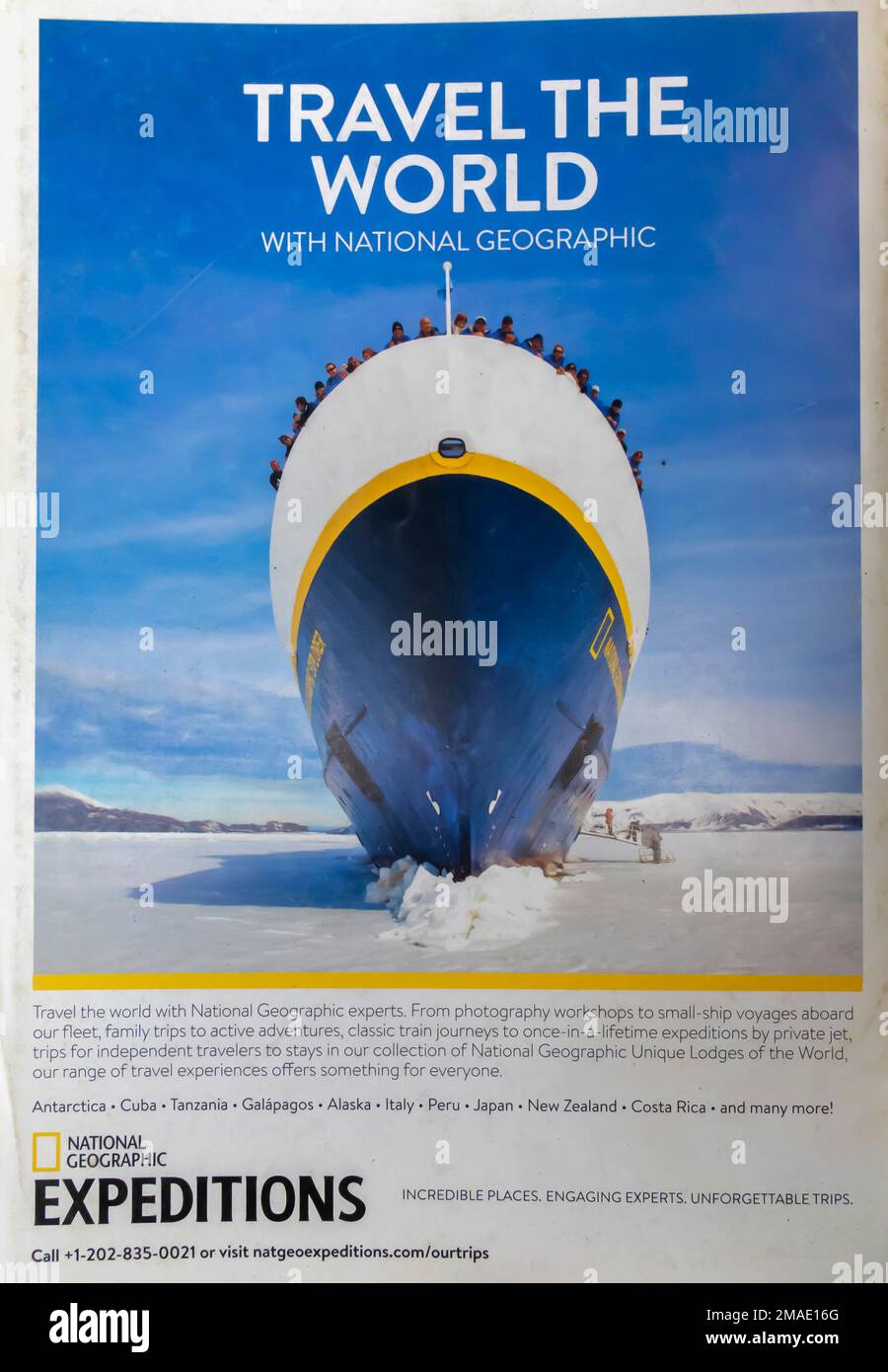 National Geographic Expeditions travel advert in a NatGeo magazine ...