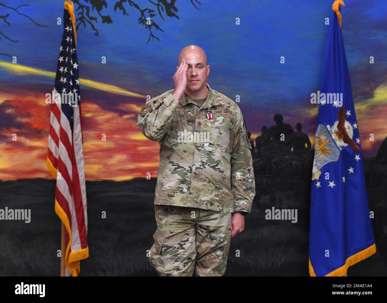 Maj. Dexter Binion, outgoing commander of the 90th Ground Combat ...