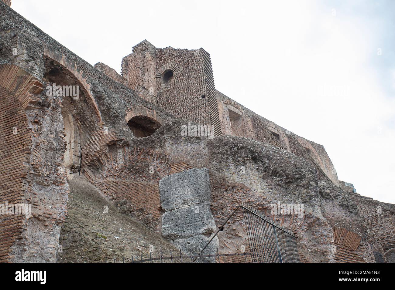 The Colosseum walls in Rome Stock Photo - Alamy