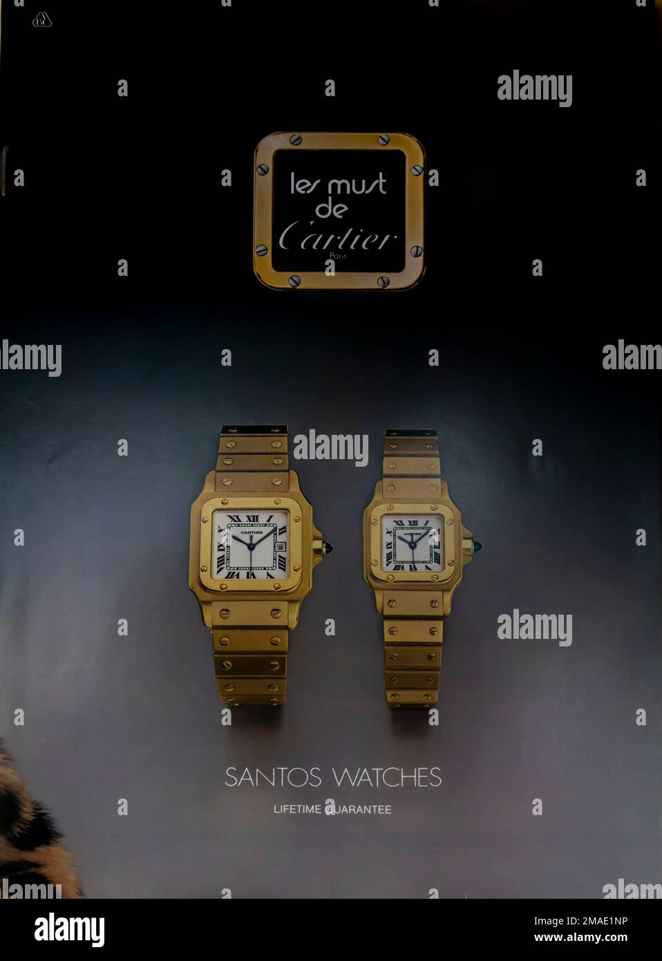 Cartier ad watch hi-res stock photography and images - Alamy