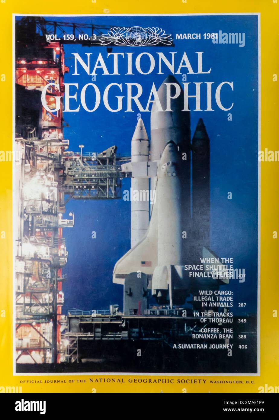 National Geographic magazine cover March 1981 Stock Photo - Alamy