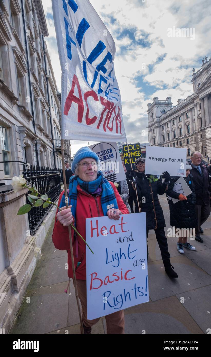 London, UK. 19 Jan 2023. Ruth London, Fuel Poverty Action. Fuel Poverty ...