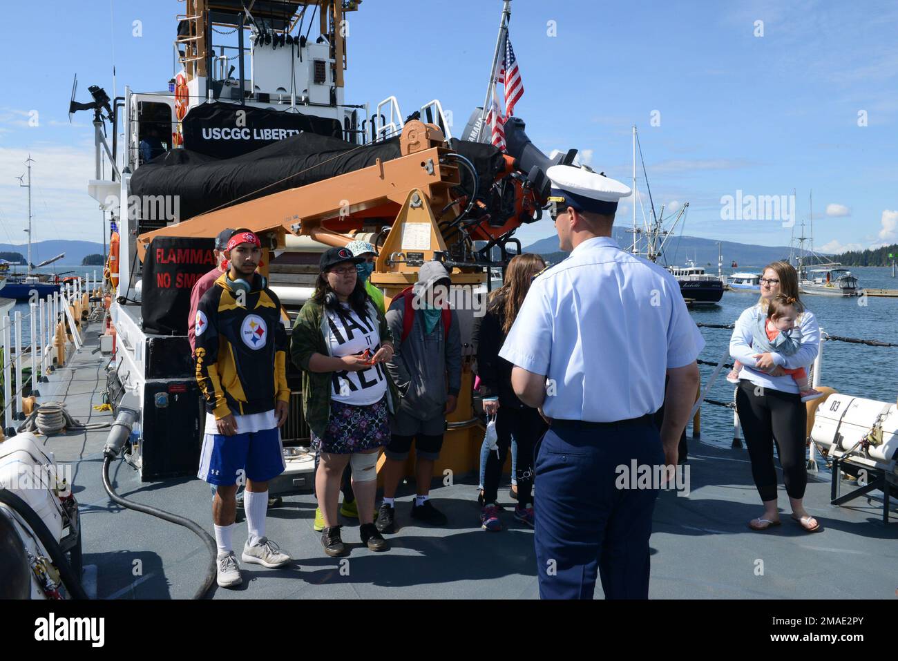 Lt. George Greendyk, Coast Guard Cutter Liberty commanding officer ...