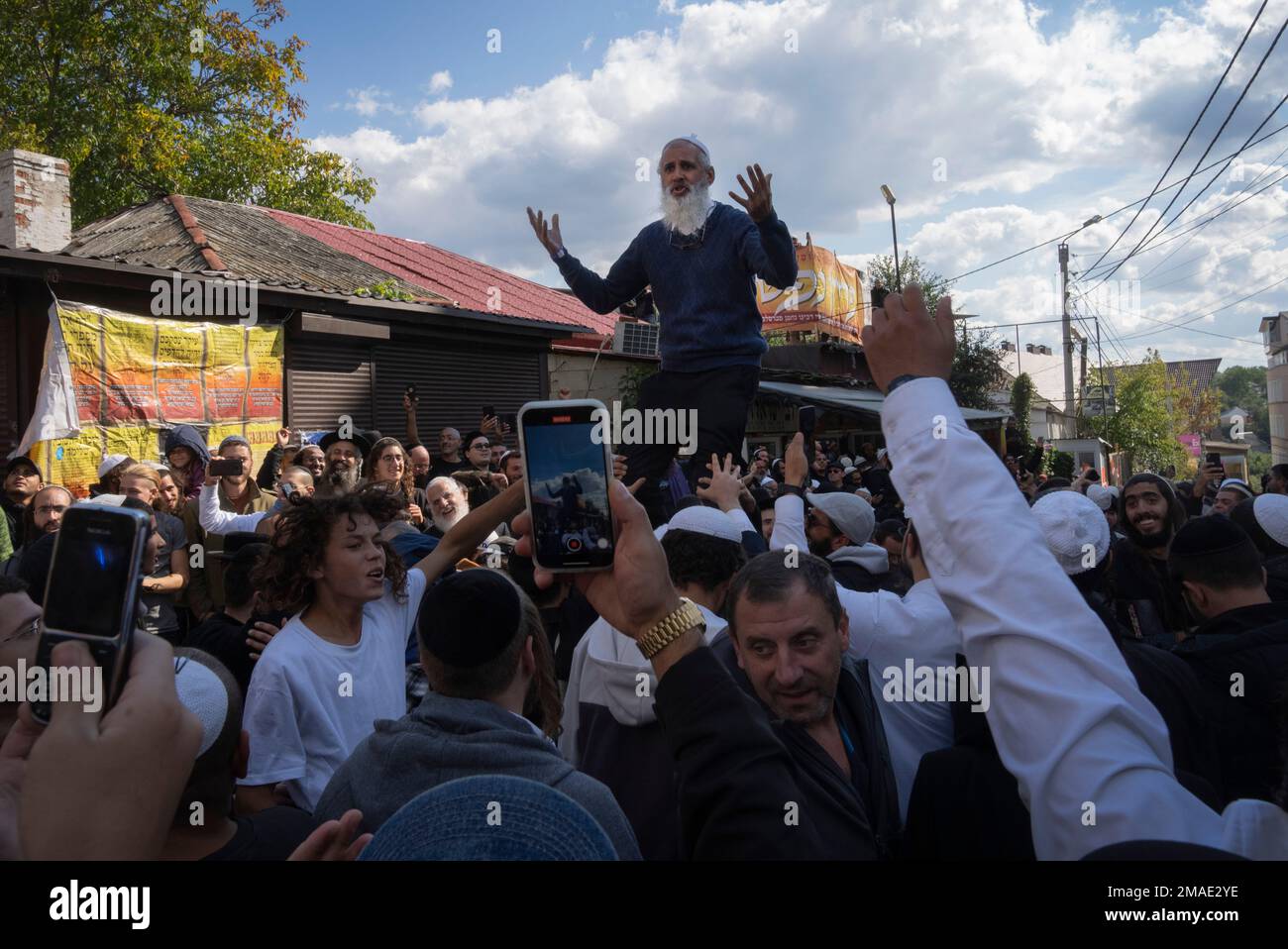 Orthodox Jews gather at the tomb of Rabbi Nachman, the great grandson ...