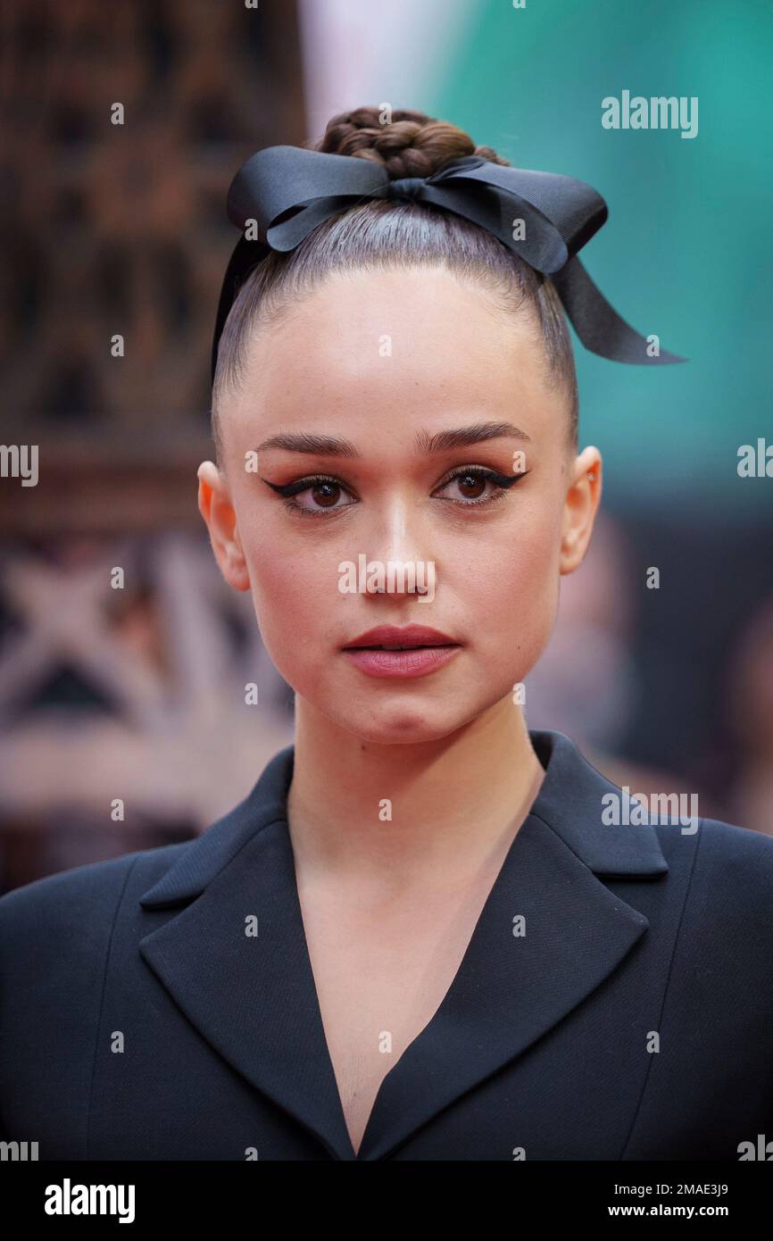 Rose Williams poses for photographers upon arrival for the UK premiere ...
