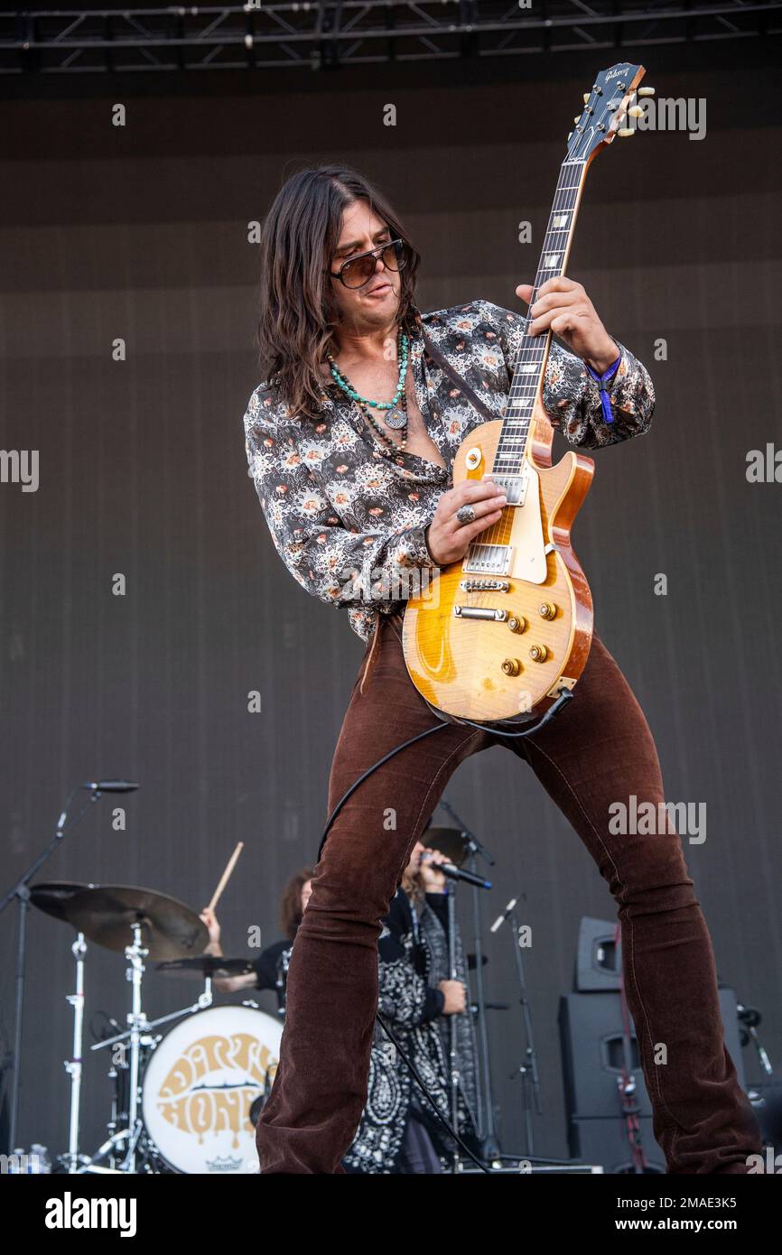 John Notto of Dirty Honey performs at the Louder Than Life Music ...
