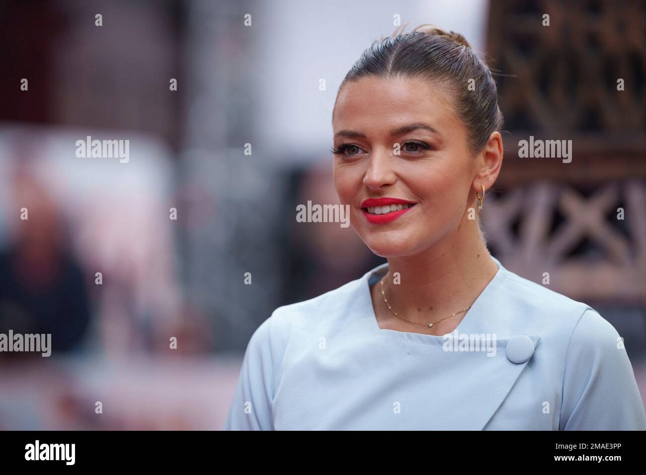 Ellis Ranson poses for photographers upon arrival for the UK premiere ...