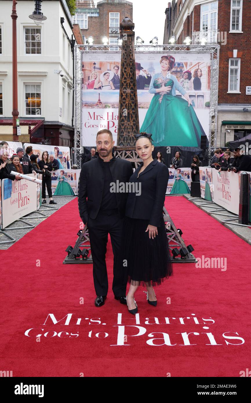 Director Anthony Fabian, left, and Rose Williams pose for photographers ...