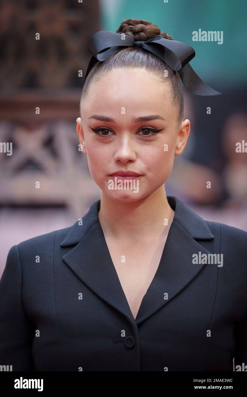 Rose Williams poses for photographers upon arrival for the UK premiere ...