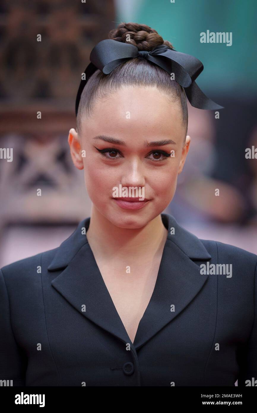 Rose Williams poses for photographers upon arrival for the UK premiere ...
