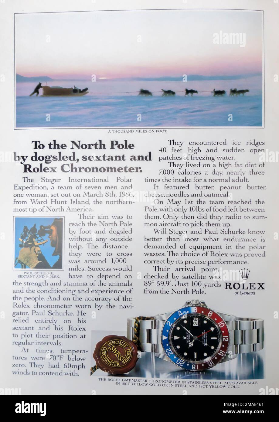 1978 Rolex GMT master watch print ad Stock Photo - Alamy